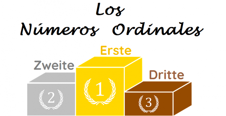 ORDINALZAHLEN Los NÚMEROS ORDINALES en Alemán